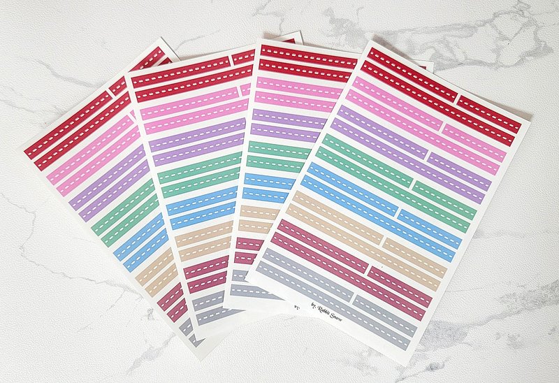 Stitch line stickers snow rabbit｜貼紙人氣榜 - Pinkoi