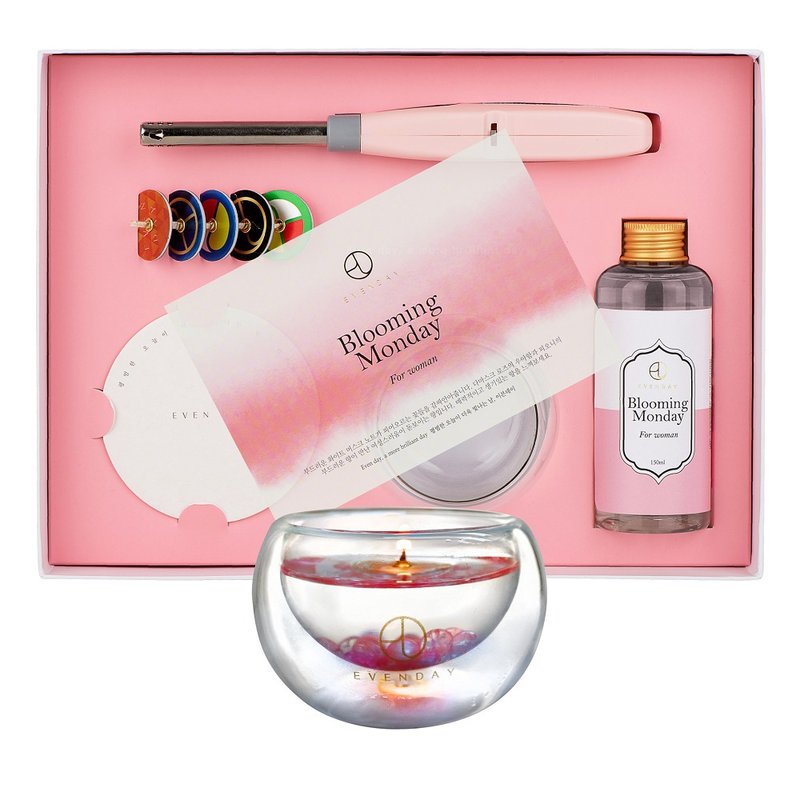 【韓國EVENDAY】 自然療癒系 DIY香氛液體蠟燭禮盒 - 活力周一 媽咪可兒｜蠟燭/香氛/手工皂人氣榜 - Pinkoi