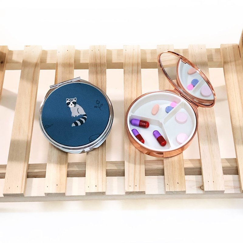 Cute raccoon/portable medicine box. Drug storage box. Earrings and ...