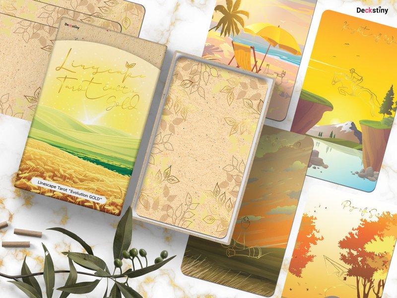 Linescape Tarot Evolution GOLD，窄線寬景觀 by Deckstiny Deckstiny, the tiny destiny decks｜卡片/明信片人氣榜 ...