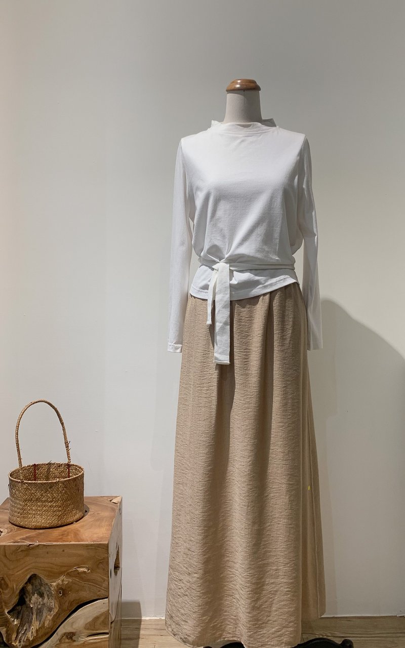 斯莫克內抽繩直筒裙 YUER 雨兒｜裙子/長裙人氣榜 - Pinkoi