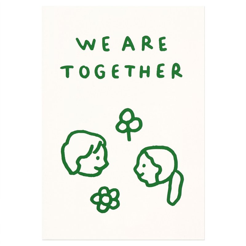 情侶卡片 We are together zero per zero 台灣代理｜卡片/明信片人氣榜 - Pinkoi