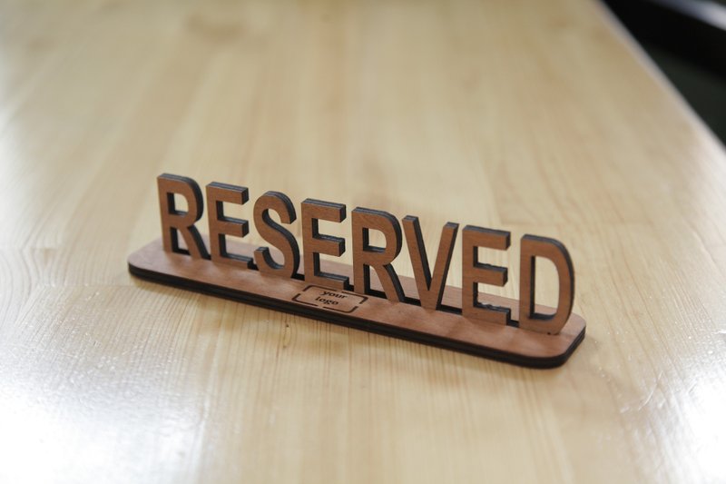 Reserved Table Sign, Wooden Rustic Board, Restaurant Decor, Wood ...