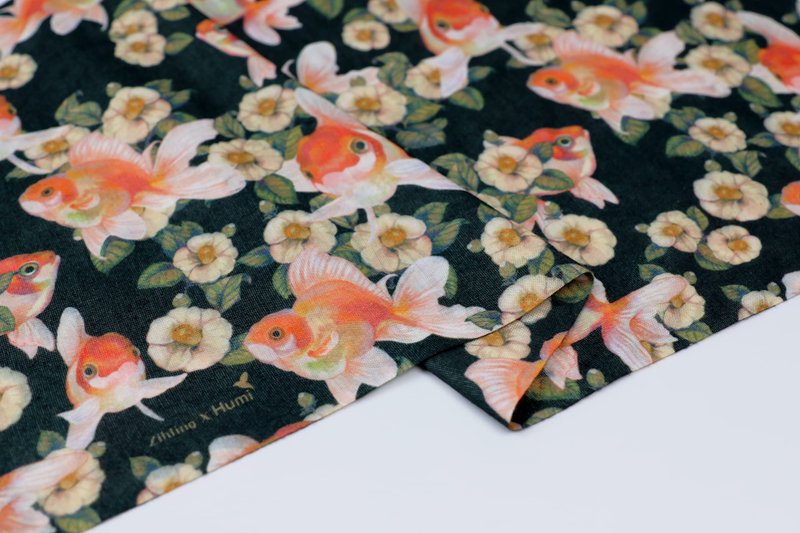 人氣聯名-Ziling Huang 登山頭巾 小金魚與山茶花 Humi 荷米創意客製化｜髮箍/髮帶人氣榜 - Pinkoi