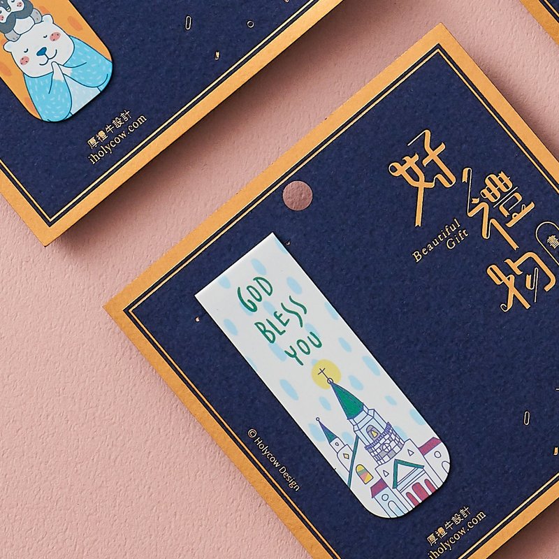 繽紛系列書籤磁鐵-God bless you (白底) 森日禮Sunngift｜書籤人氣榜 - Pinkoi