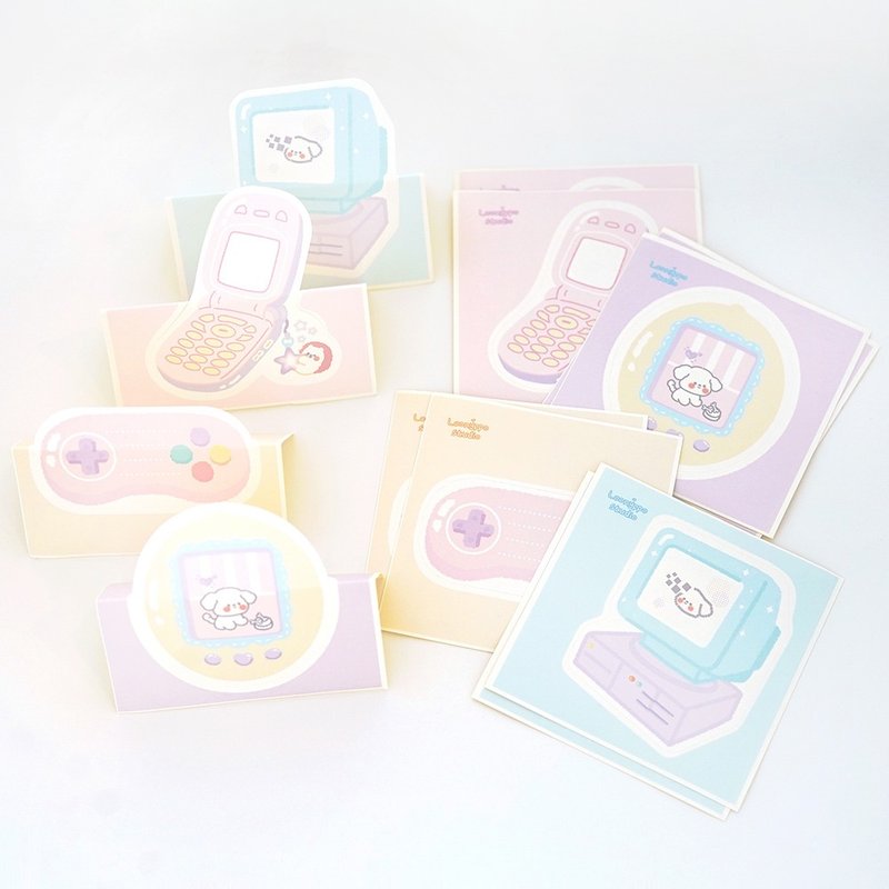 Y2k tech Memo sticker pack (12 sheets) Loonyppo studio｜貼紙人氣榜 - Pinkoi