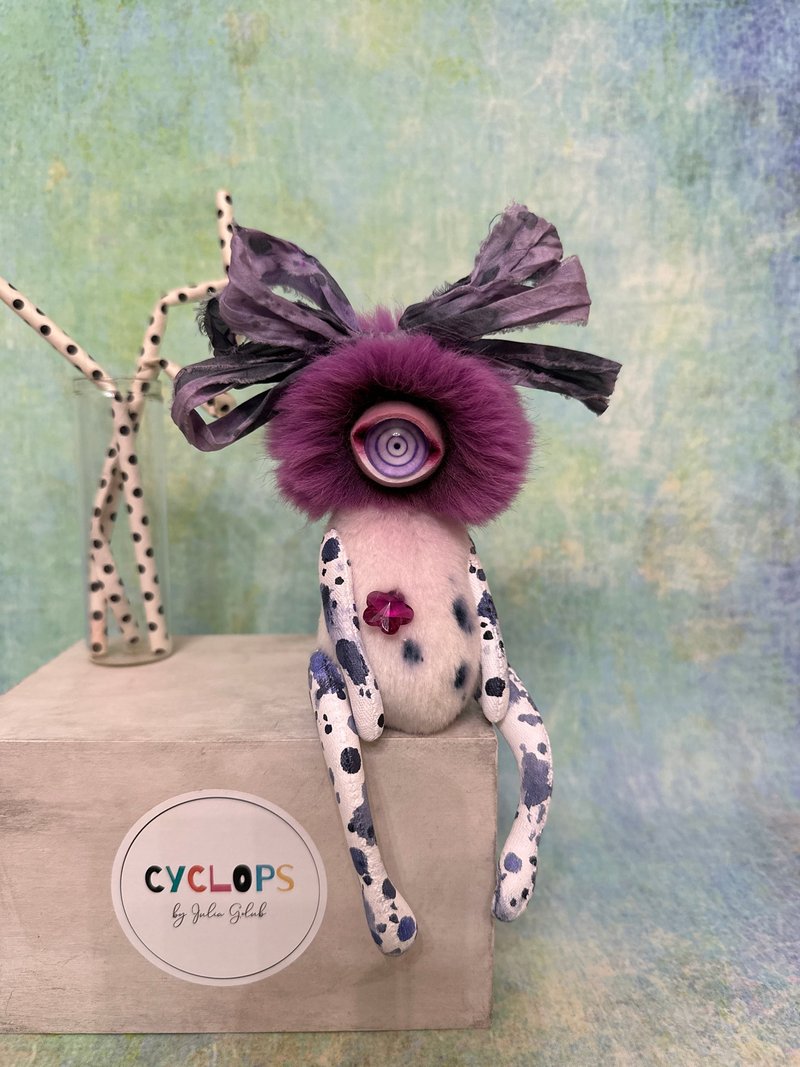 Purple&white watercolor mini cyclops - girl_READY TO SHIP! Cyclops by ...