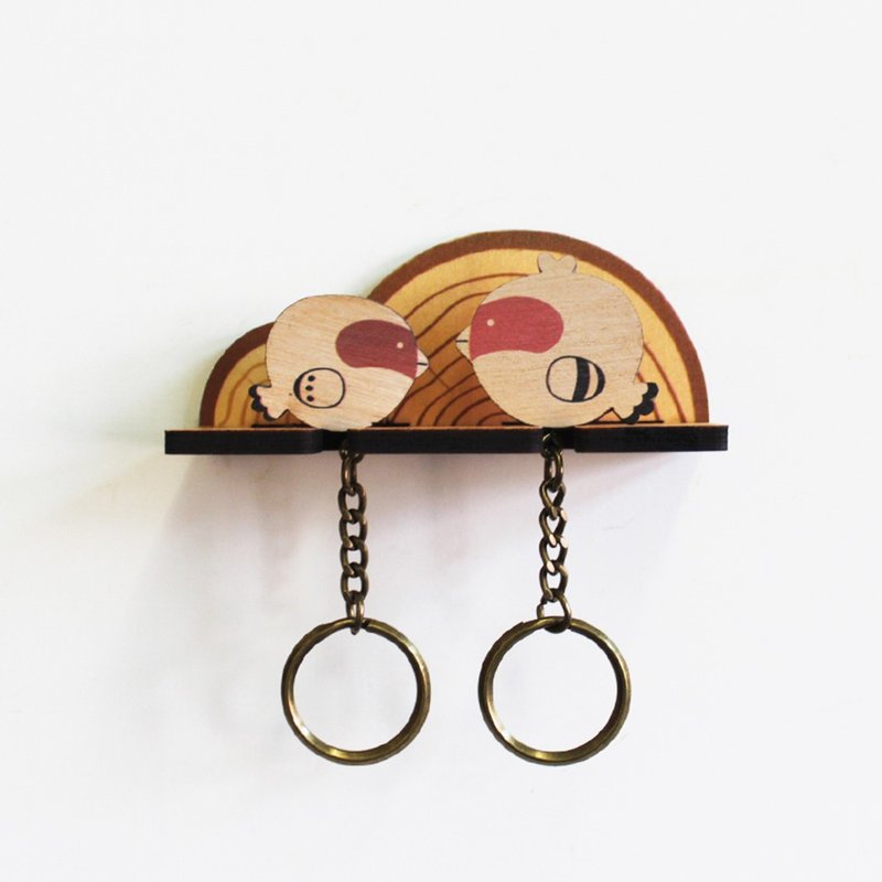 The elves on the tree go home key ring two-in-key ring/storage/wall ...