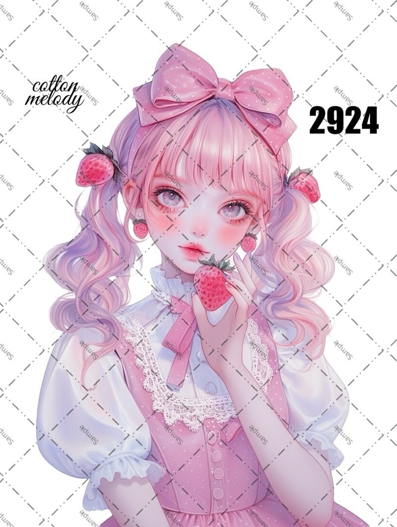 original sticker no.2924 人物ステッカー オリジナルステッカー オリジナル人物ステッカー 装飾ステッカー cotton melody cotton-melody｜貼紙人 ...