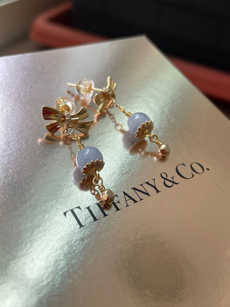 薰衣草//天然翡翠A貨 紫羅蘭 美國14K GF配飾 925銀耳針 玉見你翡翠精品設計｜耳環/耳夾/耳骨夾人氣榜 - Pinkoi