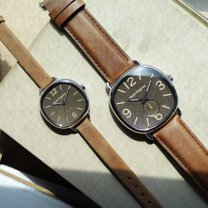 Hush Puppies 1958系列 復刻經典真皮皮革男錶(HP3852)-棕 Hush Puppies｜男錶/中性錶人氣榜 - Pinkoi