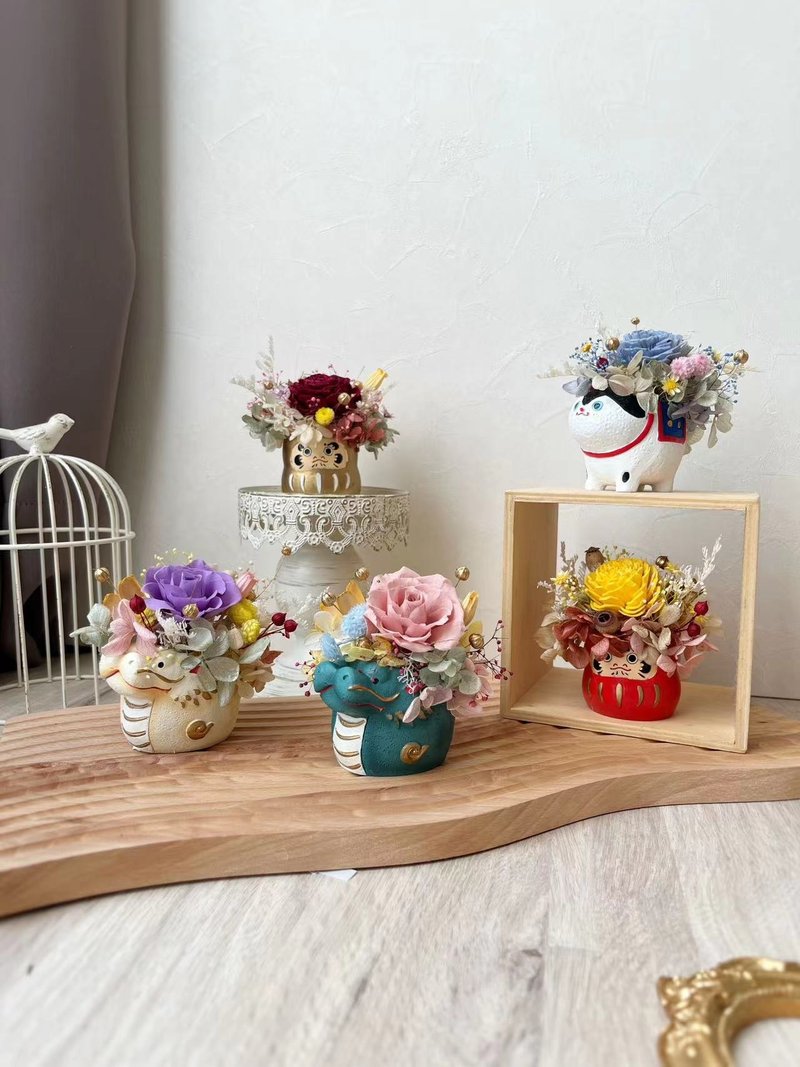 迷你療癒盆栽 / 吉祥福犬/藍金祥龍/百福祥龍/迷你療癒盆栽 Le Petit Florist。小花室｜盆栽/植栽人氣榜 - Pinkoi