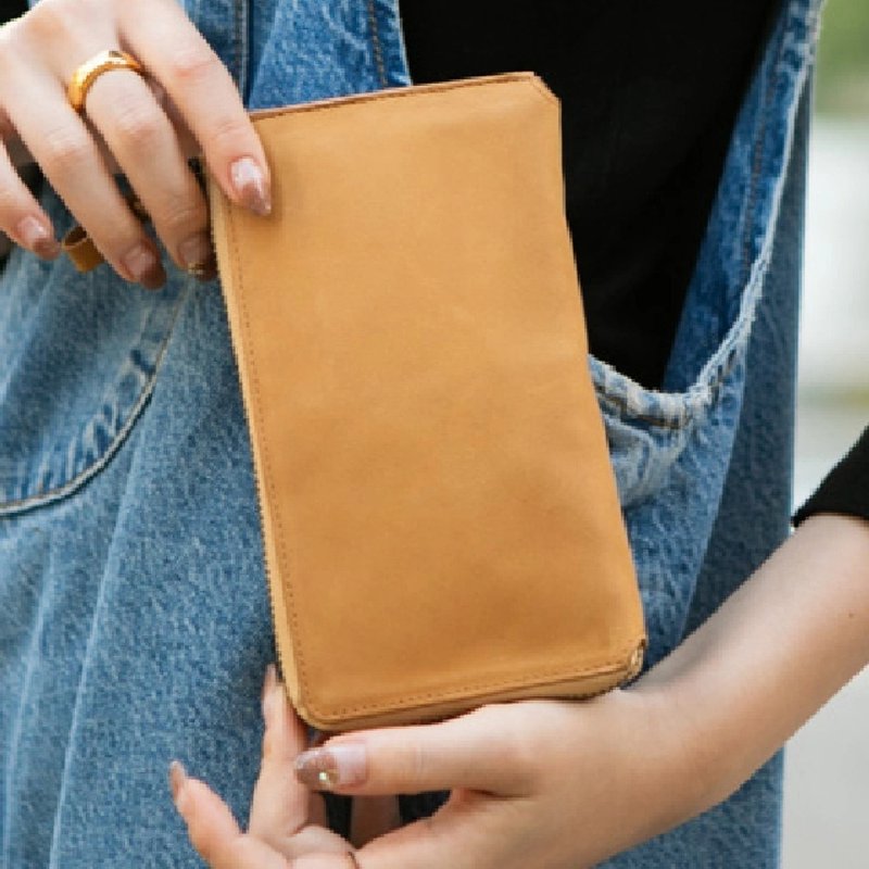 日本設計 超輕薄 TIDY2.0小長夾 收納3把鑰匙 自然駝 Hallelujah 日本皮革製品專賣店｜錢包/皮夾/長短夾人氣榜 - Pinkoi