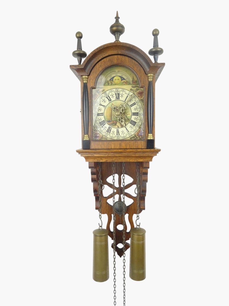 Antique Vintage Friesian Dutch Wall Clock 8 day (Warmink Wuba era ...