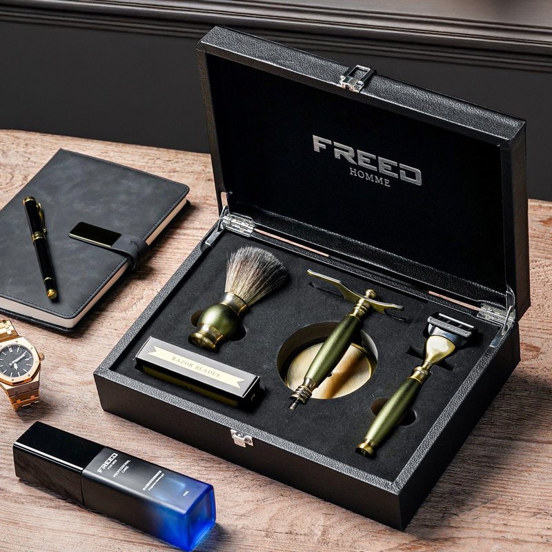 FREED Five-Blade Antique Bronze Shaving Razor Luxury Gift Set - Earth ...