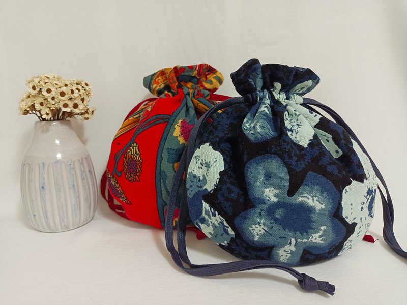 Designer collection drop shape with inner double drawstring pocket ...