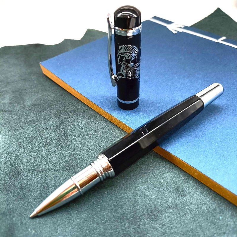 金屬 八角筆 高貴黑 鋼琴烤漆 360環繞雕刻 鋼珠筆 德國Schmidt 虎之鶴 Tiger Legend｜鋼珠筆人氣榜 - Pinkoi