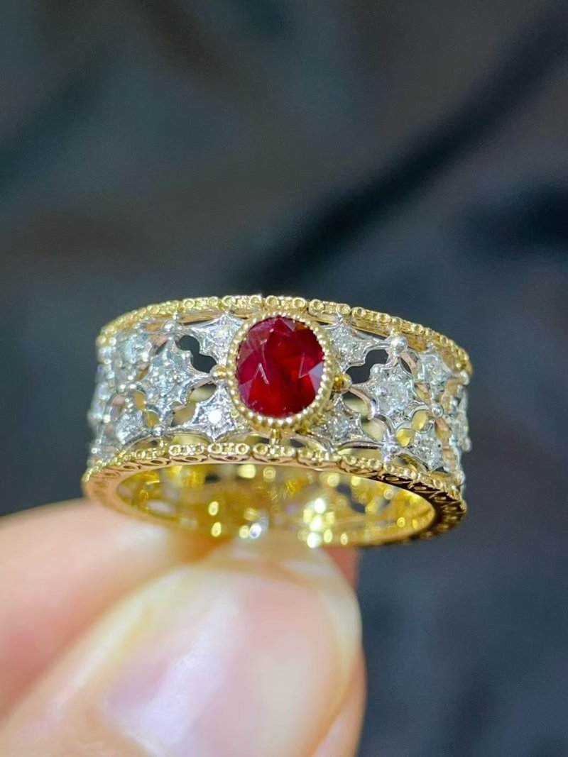 Unheated Ruby Ring 0.86 Carat - Shop OSS_JEWELRY General Rings - Pinkoi