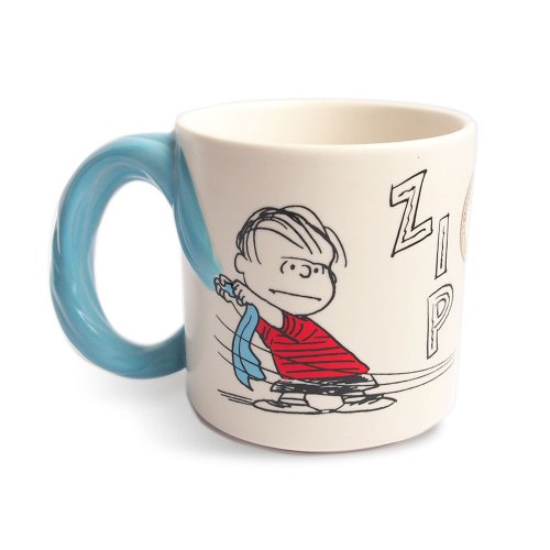 Snoopy mug-Nelles pulled out the small blue blanket [Hallmark-Peanuts ...