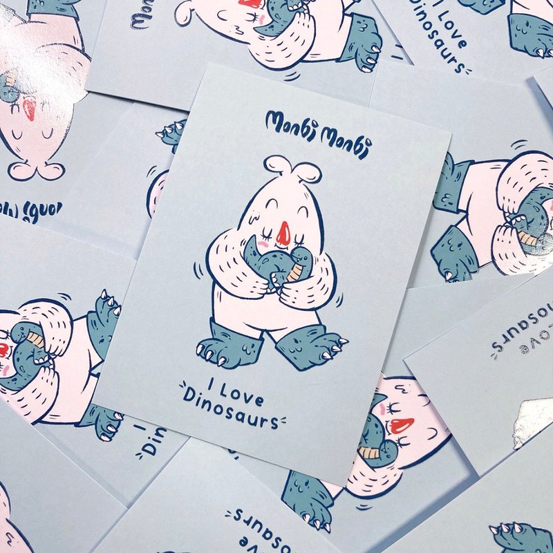 Monbi - I Love Dinosaurs 明信片 加分工作社｜卡片/明信片人氣榜 - Pinkoi