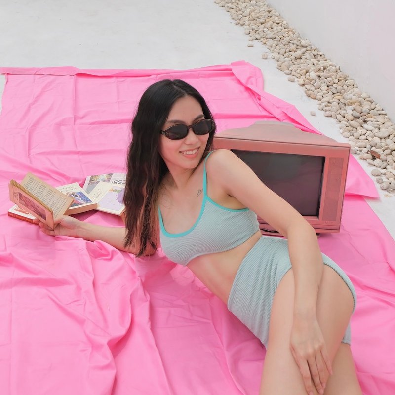 summer locker two-piece swimsuit baby alice seafoam summer locker｜女泳衣/比基尼人氣榜 - Pinkoi