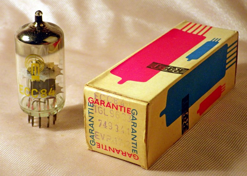 1x ECC84 RFT DUAL TRIODE HIGH FREQUENCY VACUUM TUBE VALVE EAST GERMANY ...