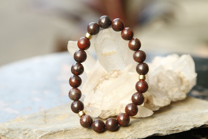 【手環系列】8.6mm 雞血石手環 低調熱情 (歡迎客製) 鉍元素 SBI｜手鍊/手環人氣榜 - Pinkoi