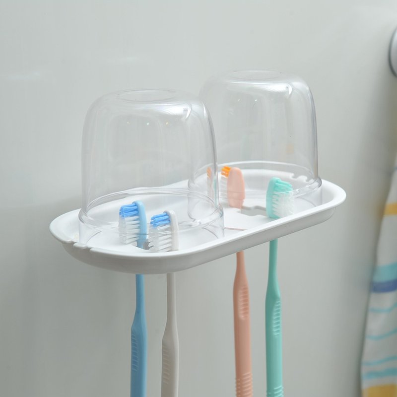 dipper 強力吸盤壁掛(中)-漱口杯架組(漱口杯2入) dipper｜居家收納/收納盒/儲物盒人氣榜 - Pinkoi