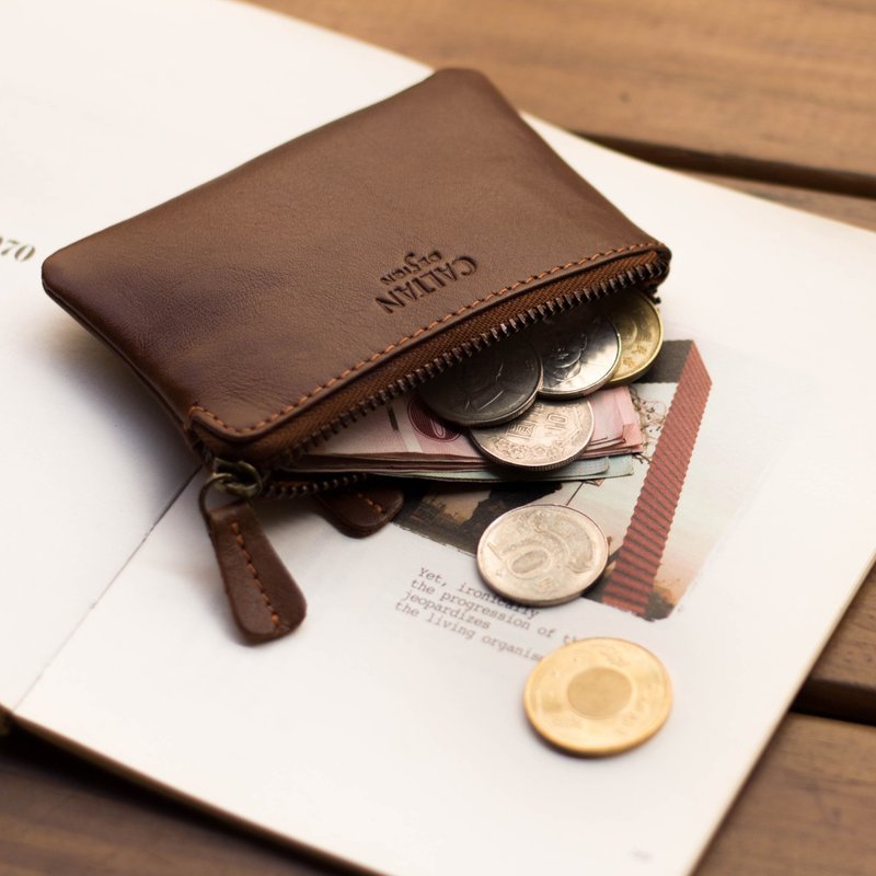 【24hr快速出貨】真皮素雅雙拉鍊質感小錢包-072693 五色 迷你 CALTAN DESIGN｜零錢包/小錢包人氣榜 - Pinkoi