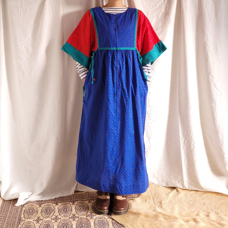 BajuTua /古著/ 80's Sabrina 三色寬袖高腰綁帶連身裙 BajuTua｜洋裝/連身裙人氣榜 - Pinkoi