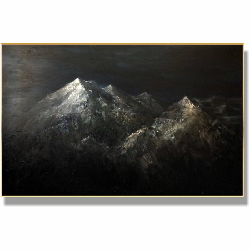 Large Abstract Mountains Painting - Original Alps Landscape Wall Art TrendGallery｜壁貼/牆壁裝飾人氣榜 ...