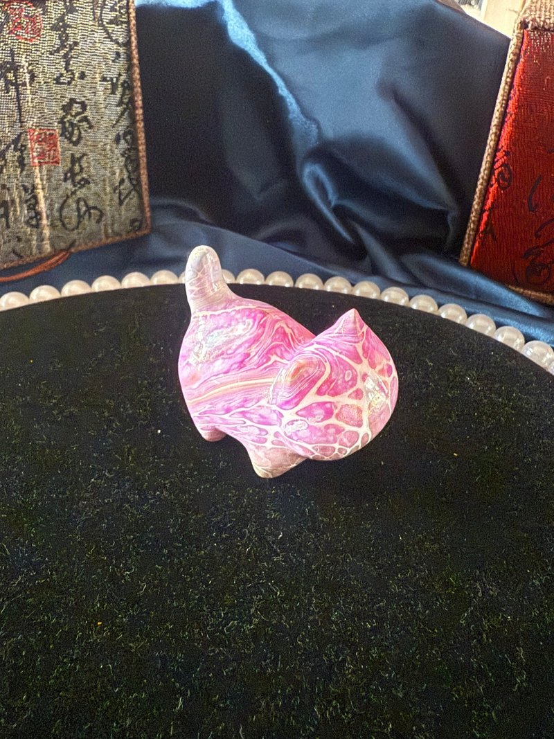 桃粉金.大漆貓貓 雨後湛藍｜擺飾/家飾品人氣榜 - Pinkoi