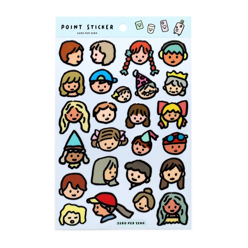 手帳裝飾透明貼紙 Face zero per zero 台灣代理｜貼紙人氣榜 - Pinkoi