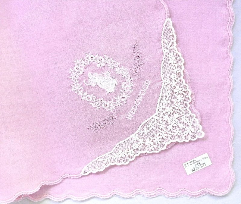 WEDGWOOD Vintage Pink Handkerchief Lace 17.5 x 17.5 inches, Vintage ...