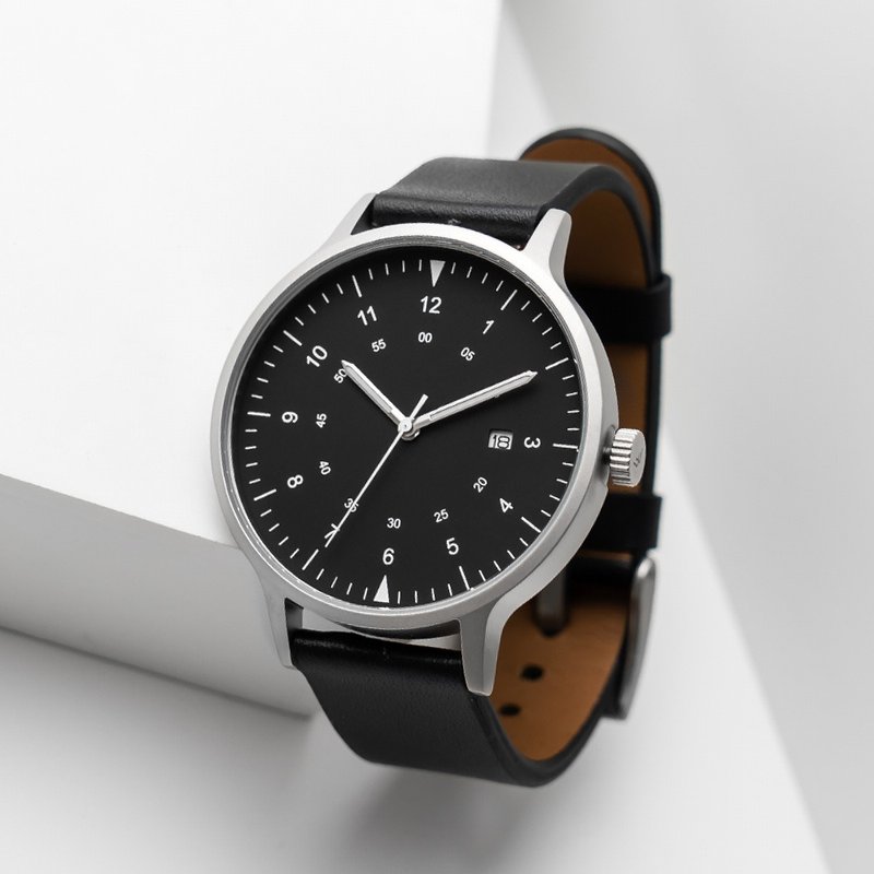 BIJOUONE彼樹灣 B70 黑色 皮帶款 日歷夜光指針防水男女精鋼手錶 BIJOUONE｜女錶人氣榜 - Pinkoi