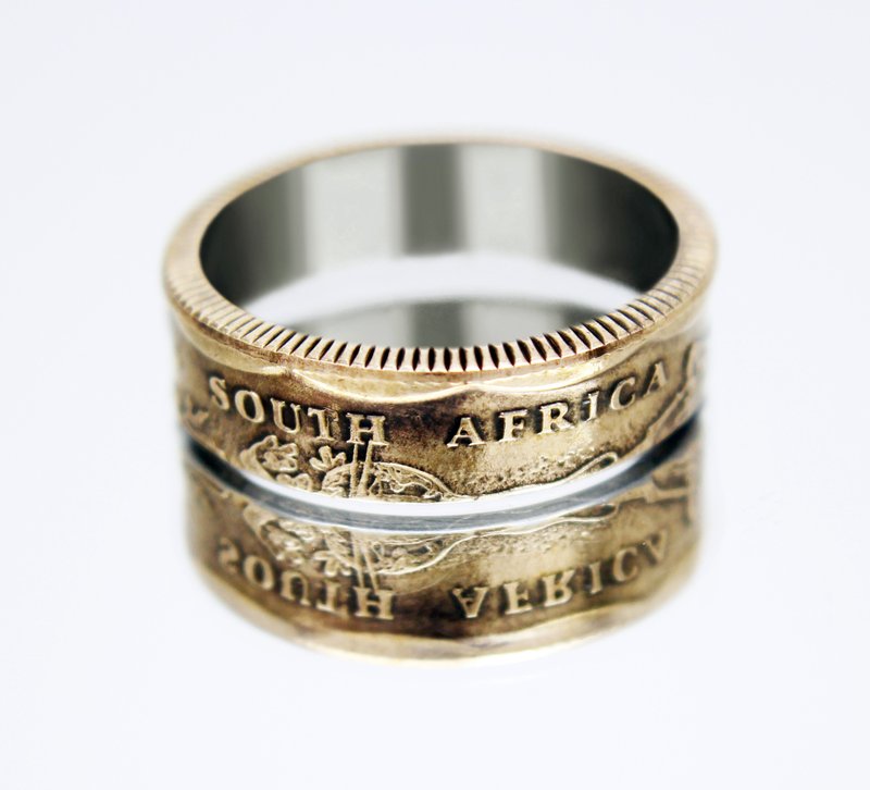 South Africa Coin Ring 50 cent 1990-1995 coin rings for men coin rings for women ...