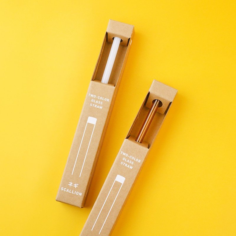 好玻 GOODGLAS | 雙色吸管單入組-白&黃/直身款 好玻 GOODGLAS｜環保吸管人氣榜 - Pinkoi
