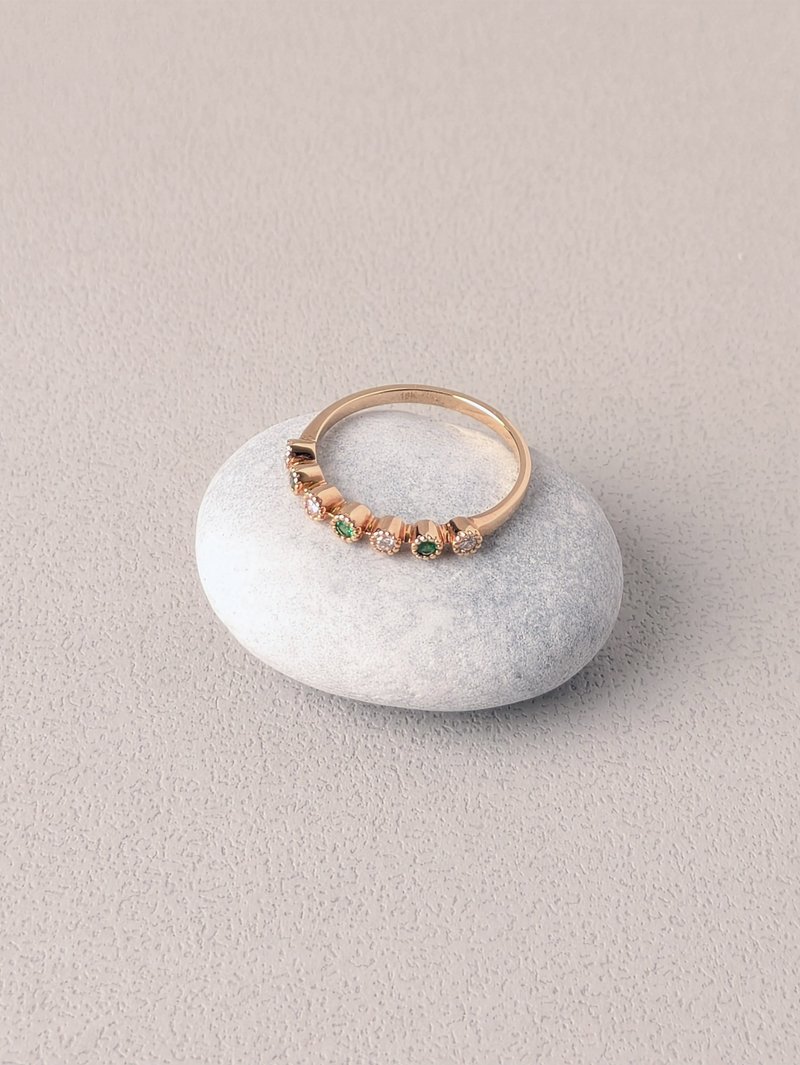 18K真鑽祖母綠戒 綻綻輕奢珠寶LVB demi-fine Jewelry｜戒指人氣榜 - Pinkoi