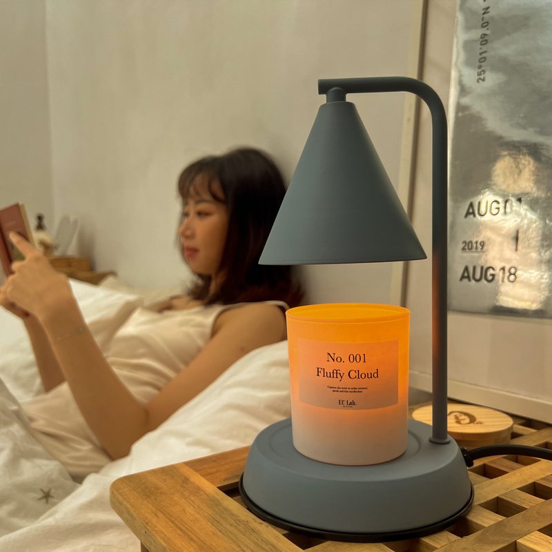 EC Lab. 香融組合(香氛蠟燭+融蠟燈) - 霧灰藍 EC Lab. 依熙香氛家居｜香氛/精油/擴香人氣榜 - Pinkoi