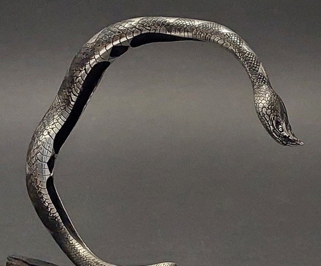 台湾絶滅危惧種】百段蛇ブレスレット、スターリングシルバー 台湾絶滅危惧種】百段蛇ブレスレット、スターリングシルバー