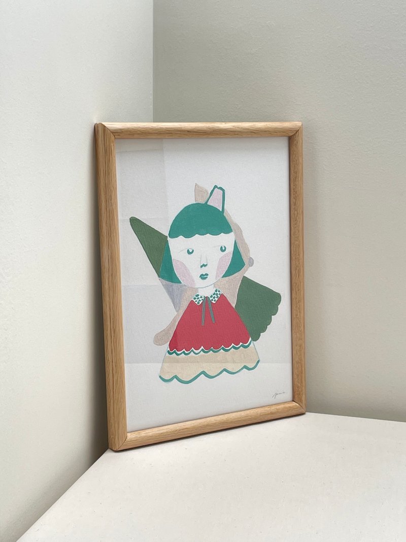 布丁女孩 A4原創手繪印刷繪圖 | 掛畫 | 限量 | 裝飾畫 小角落｜海報/掛畫/掛布人氣榜 - Pinkoi