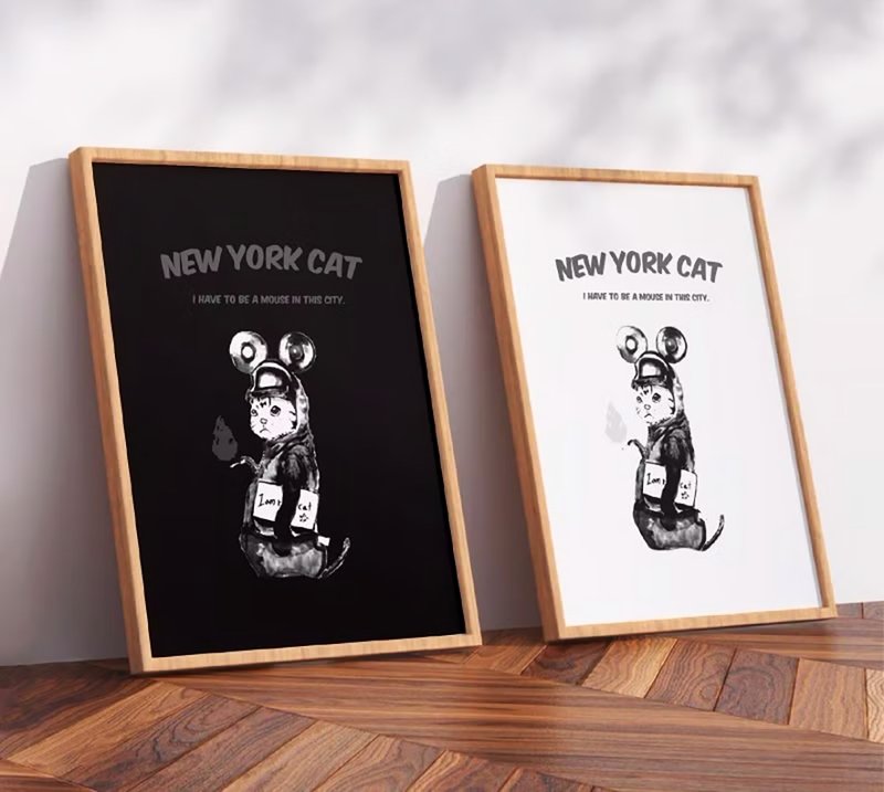 NY CAT /Original Poster / A4 or A3 size mai-gallery｜海報/掛畫/掛布人氣榜 - Pinkoi
