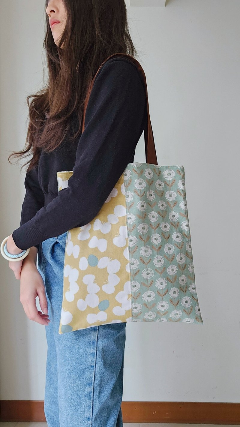 【A4托特系列】日本太陽花 肩背包 書袋 大容量 設計手作包*三色 厭式手作 YENZ STUDIO - Pinkoi 限時優惠活動