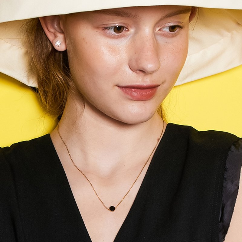 ROCA MINI ROUND ONYX NECKLACE BEGINS｜項鍊人氣榜 - Pinkoi