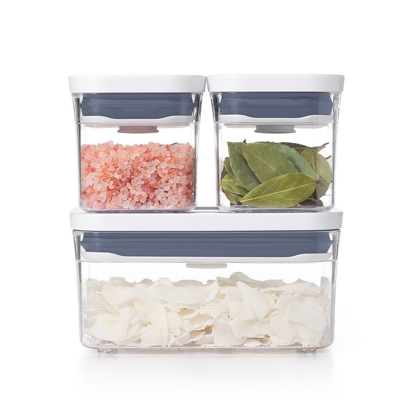 OXO POP 按壓保鮮盒輕巧三件組 (0.2L+0.2L+0.4L) 美國OXO｜廚具人氣榜 - Pinkoi