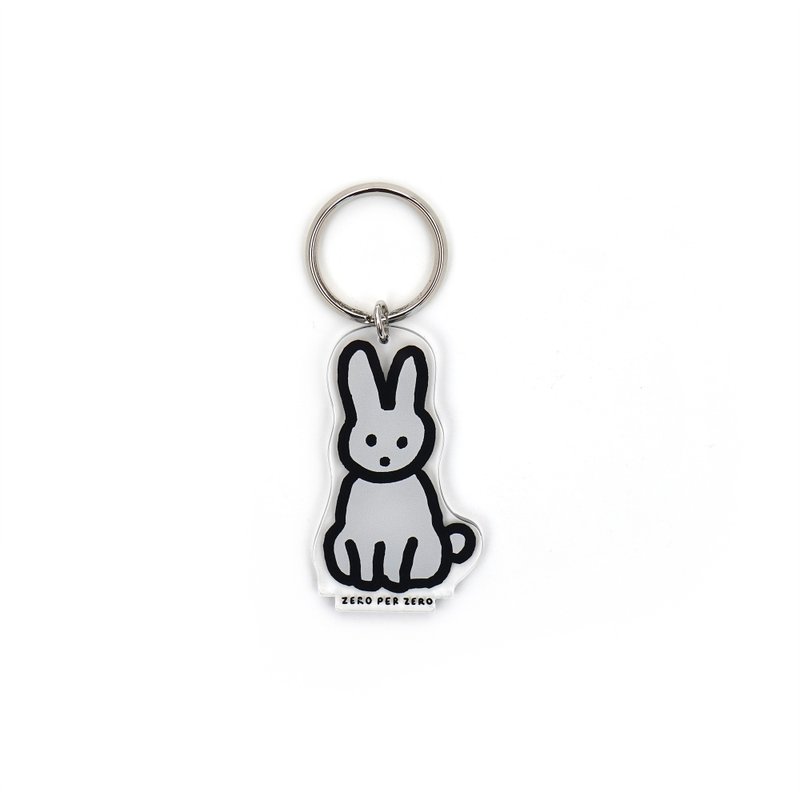 Flat standable keychain rabbit - Shop zeroperzero-tw Keychains - Pinkoi