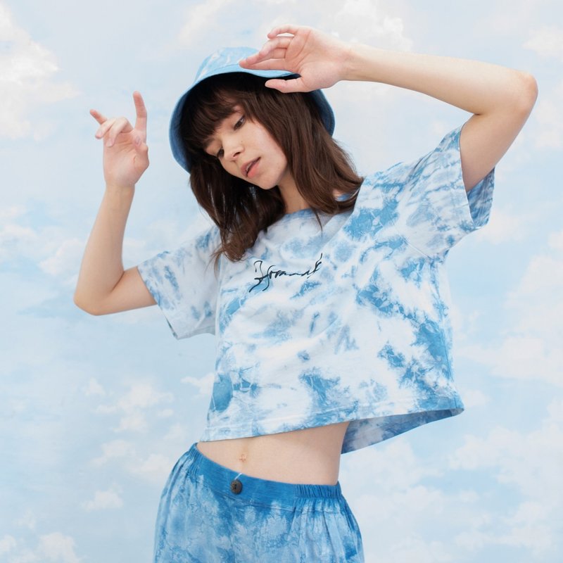 Indigo Crop Top - HOMRAK HOMRAK｜女 T 恤人氣榜 - Pinkoi