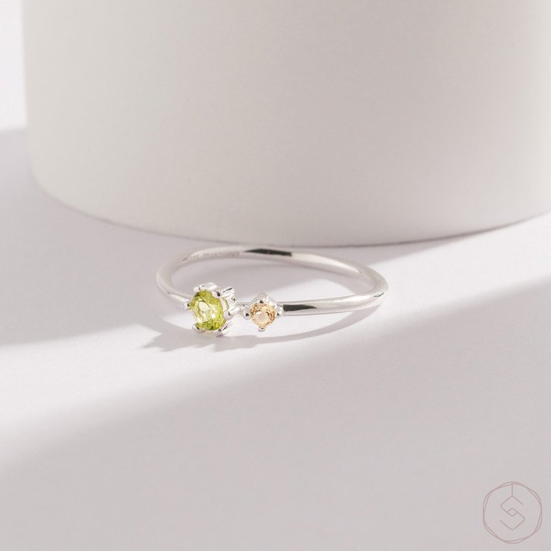 MUSE | Stone Citrine S925 Sterling Silver | Shimmer Double Diamond Wire ...