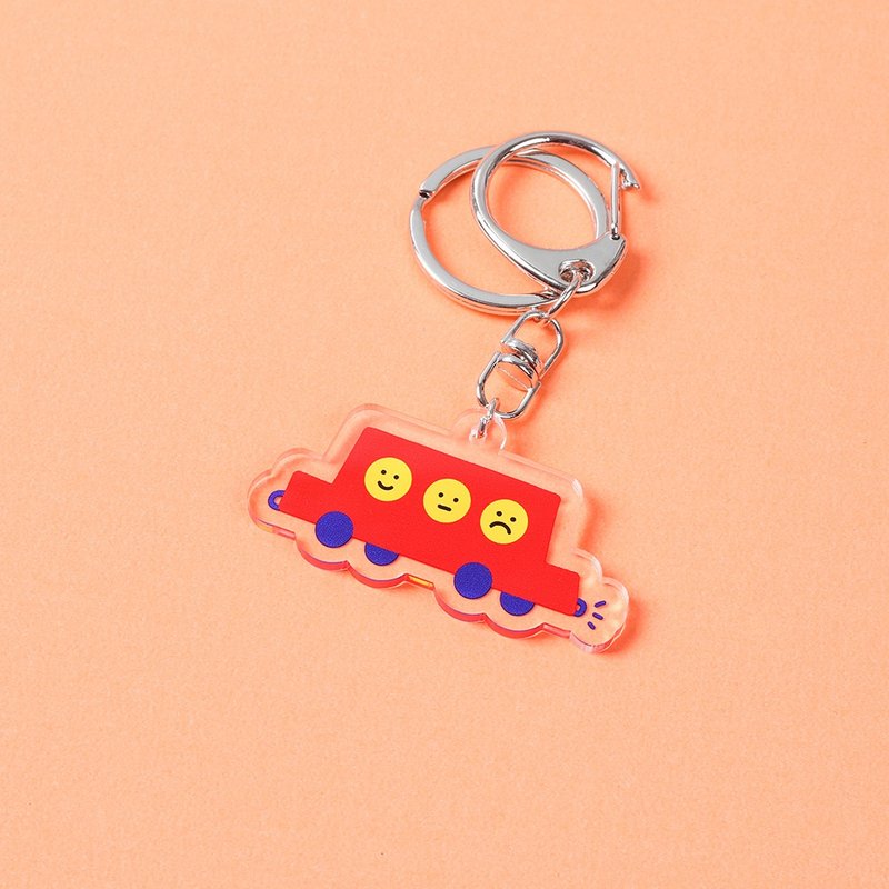 Smiley car pendant Acrylic key ring - Shop Surprise Tattoos Keychains ...