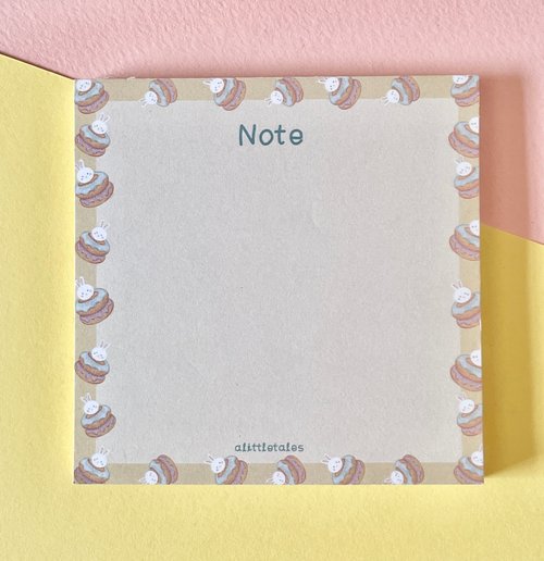 notepad donut rabbit - Shop alittletales Sticky Notes & Notepads - Pinkoi